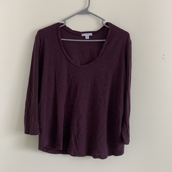 James Perse | Tops | Standard James Perse Three Quarter Eggplant ...